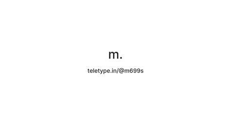 ㅤm — Teletype