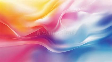 Colorful Abstract Waves Creating A Serene Atmosphere With Gradients Stock Illustration