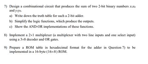 Solved 7 Design A Combinational Circuit That Produces The