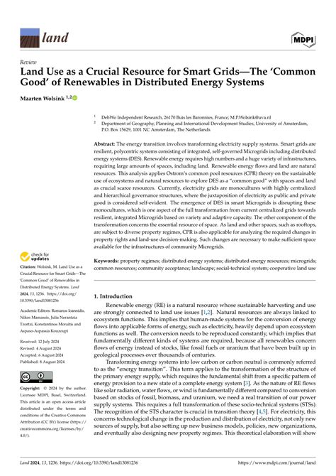 pdf land use as a crucial resource for smart grids—the ‘common good