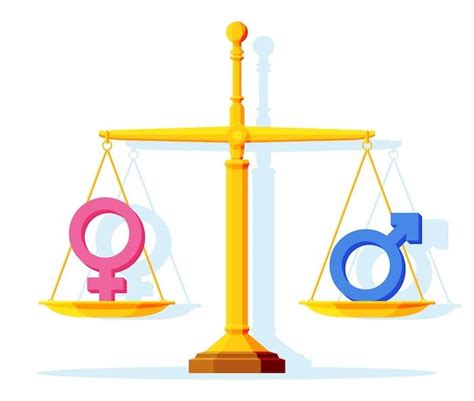 An Image Of Gender And Male Symbols On The Scale
