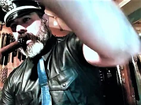 Man Smoke Archive Full Leather Cop Bull Flares Up A Stoogie