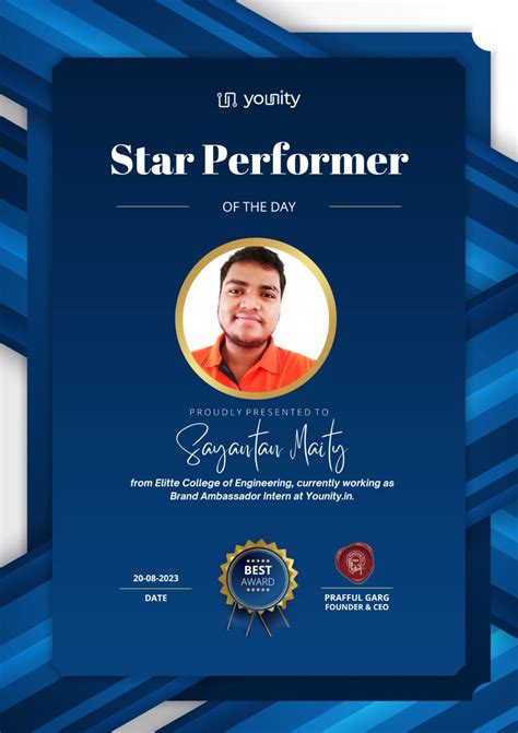 Sayantan Maity On Linkedin Younityinternship Starperformer