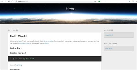 Install Hexo Nodejs Blog On Windows 10 With Github Features For Testing