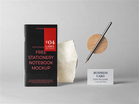 Stationery Notebook Mockup Psd The Free Mockup