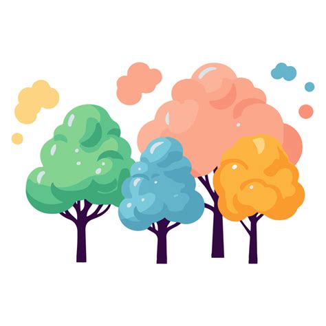 Cartoon Trees Icon 24912318 PNG