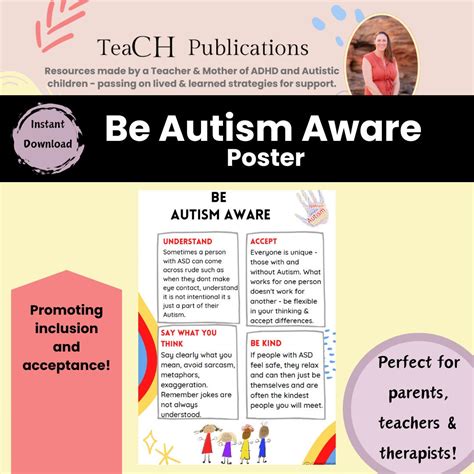 Autism Spectrum Asd Awareness Poster Neurodivergent Print Room Decor Therapist Handout Special