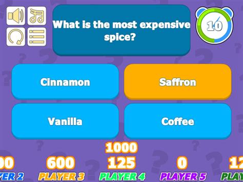 trivia quiz game template