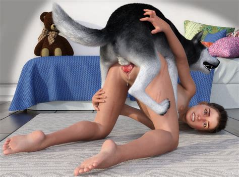 Rule 34 1animal 1girls 3d Bloodshot Eyes Canine Canine Knot Canine Penis Clenched Teeth Doggy