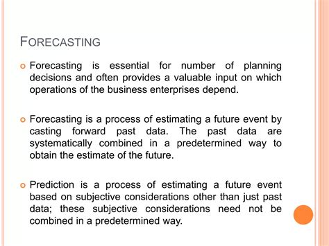 Forecasting And Methods Of Forecasting In Production Planning Pptx