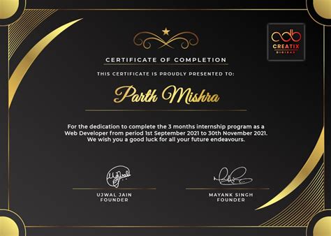 Creatixdigibar Internship Intern Webdevelopment Parth Mishra