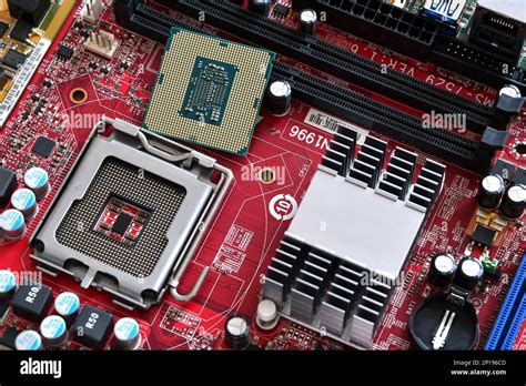 Cpu Socket And Processor On The Motherboard Before Installation Processor Motherboard Digital