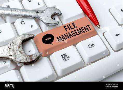 Text Showing Inspiration File Management Concept Meaning Computer Program That Provides User