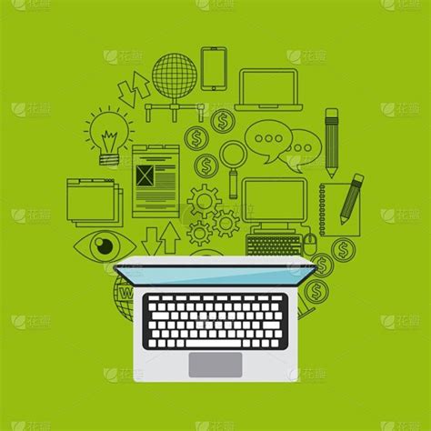 手提电脑技术图标