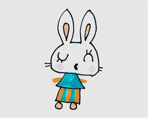 七八岁简笔画教程 兔子的画法教程小孩学习画画 有点网 好手艺