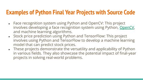 A Comprehensive Guide Of Python Final Year Projects With Source Codepdf