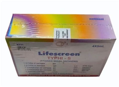 Lifescreen Typhi S Stained Widal Antigens Kit At Rs 235 Box Patna