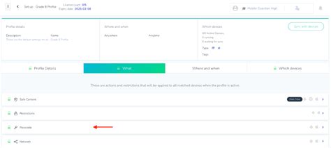 Configuring Passcode Settings For Profiles Mobile Guardian