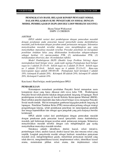 pdf peningkatan hasil belajar konsep penyakit sosial dalam pelajaran