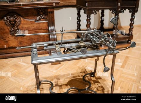 Exploring The Intricate Design Of An Old Drafting Machine At The