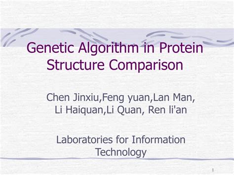 Ppt Genetic Algorithm In Protein Structure Comparison Powerpoint