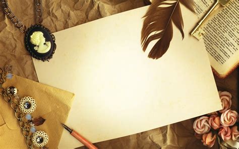 1680x1050 Wallpaper Vintage Paper Cameo Key Pen Book Background
