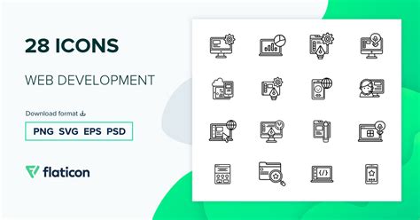 Web Development Icon Pack Detailed Outline 28 Svg Icons