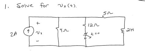Solved First Order DC Switched Circuit I Need To Find Vx T Chegg Com