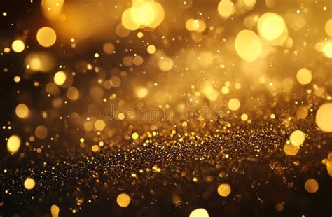 Abstract Gold Glittering Bokeh Lights Background Stock Illustration Illustration Of Party