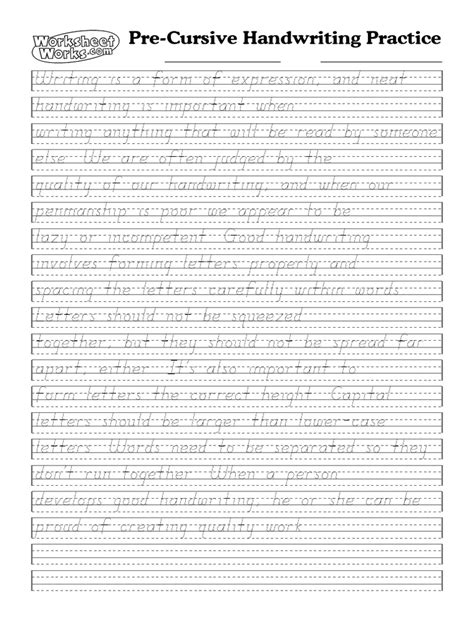 Worksheetworks Precursive Handwriting Practice 2 Pdf