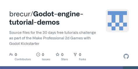 GitHub Brecur Godot Engine Tutorial Demos Source Files For The Days Free Tutorials