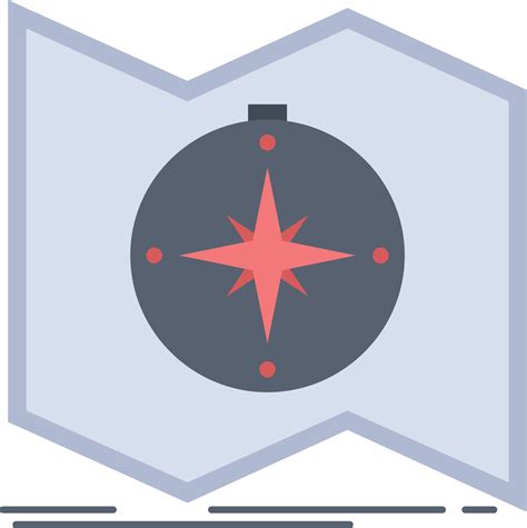 Direction Explore Map Navigate Navigation Flat Color Icon Vector 18001453 Vector Art At Vecteezy