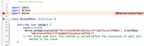 How Can I Have My Swift Unit Test Access Parses Sdk Stack Overflow