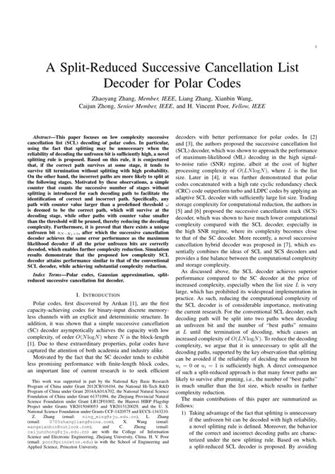Pdf A Split Reduced Successive Cancellation List Decoder For Polar Codes
