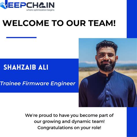 Saffia Yasmeen On Linkedin Welcome Shahzaib Ali To The Team