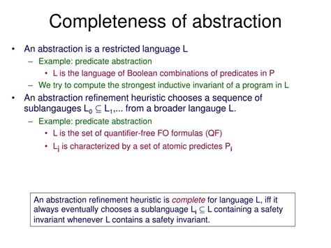 Ppt A Practical And Complete Approach To Predicate Abstraction