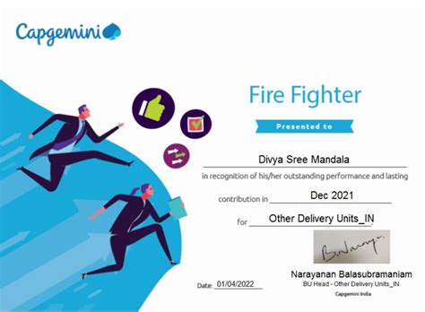 Divya Sree M On Linkedin Thankyou Capgeminiindia