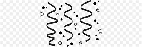 Confetti Black And White