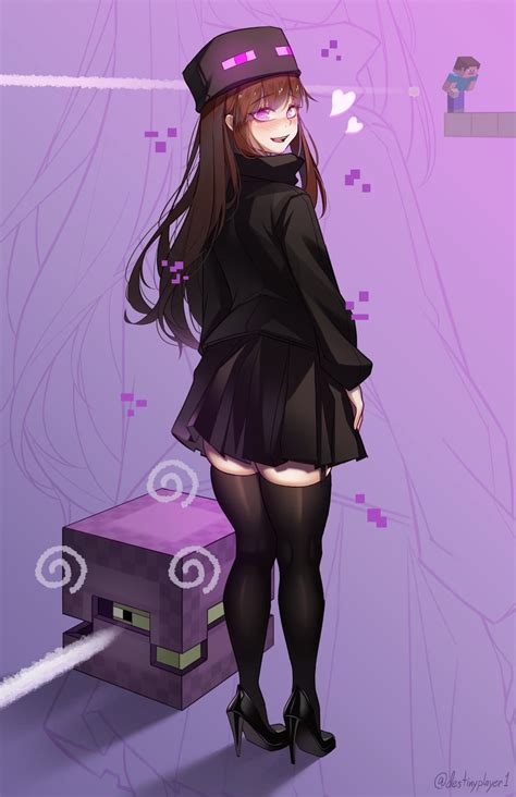 Enderman Steve Ander And Shulker Minecraft Drawn By Destinyplayer1