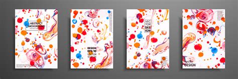 손으로 그린 아크릴 만든 텍스처에 의해 카드의 컬렉션 액체 다채로운 짜임새입니다 유체 예술입니다 추상 그림 서식 파일이입니다 배너 포스터 표지 초대장 현수막 브로셔 전단지를