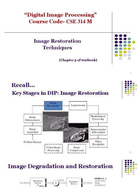 Image Restoration Techniques Pdf Mean Signal Processing