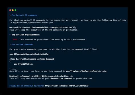 Zain Akram On Linkedin Laravel Traits Cli Production