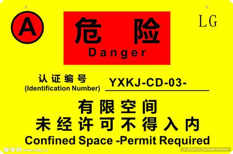 有限空间标牌设计图 广告设计 广告设计 设计图库 昵图网