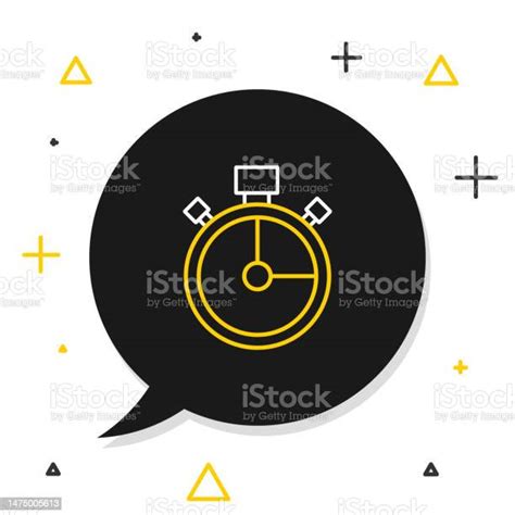 흰색 배경에 격리 된 라인 스톱워치 아이콘 시간 타이머 기호입니다 크로노미터 기호 다채로운 개요 개념 벡터 2 위 상 종류에 대한 스톡 벡터 아트 및 기타 이미지 Istock