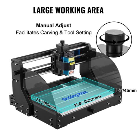 Cnc 3018 Pro Cnc Router 15w Laser 3 Axis Grbl Control Cnc Machine Laser Engraver Vevor Us