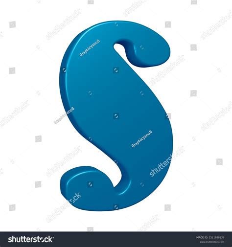 파란색 글자 S In 3d는 흰색 스톡 일러스트 2211888329 Shutterstock