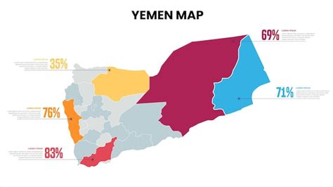 Premium Vector Yemen Modern Map Percentage Infographic Template