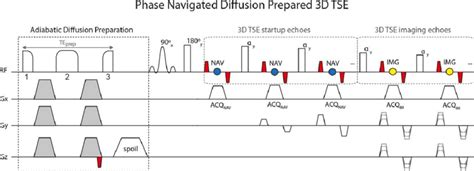 Pulse Sequence Diagram Of Phase Navigated Dp 3d Tse The Adiabatic