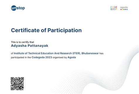 Adyasha Pattanayak On Linkedin Thank You For The Certificate Unstop