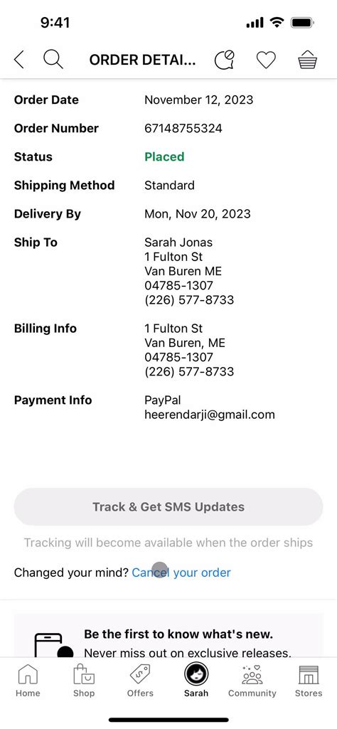 Sephora Cancelling An Order Flow On Ios Page Flows